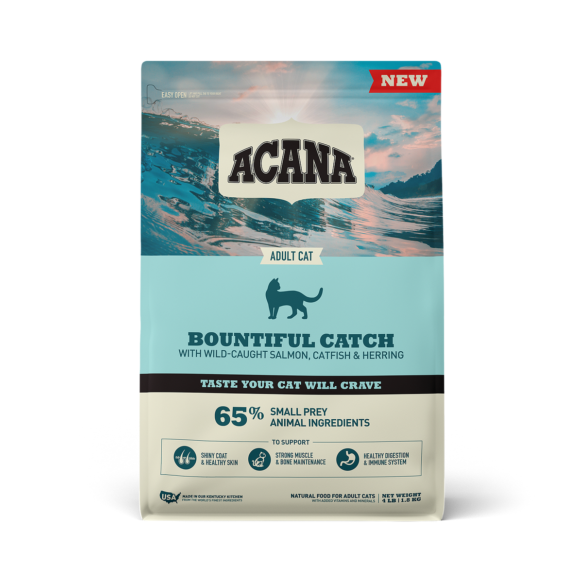 ACANA Bountiful Catch with Wild Caught Salmon Herring & Hake Cat Food ...