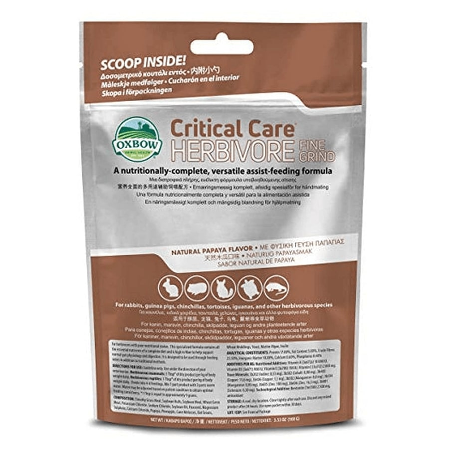 Critical Care Fine Grind Premium Recovery Food for Herbivores — Pet ...