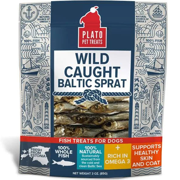 Plato Pet Treats Wild Caught Baltic Sprat Dog Treat — Pet Wish Pros